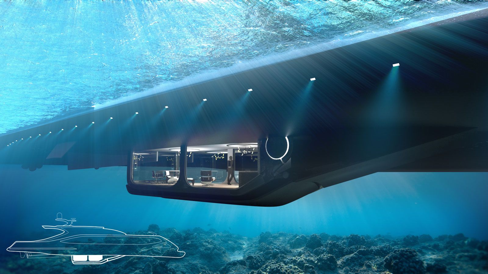 Designer Darin Osborne reveals futuristic 69m concept Cantharus